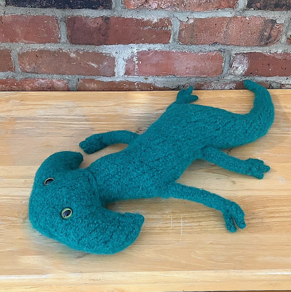 Handknit Felted Diplocaulus | FeltedFriends